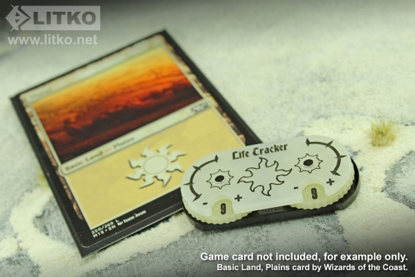 White Life Tracker Dial MtG Translucent White