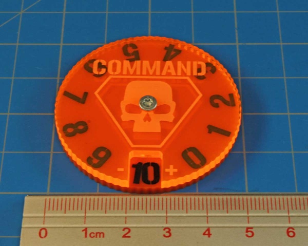 Command Points Dial WH KT 2nd Ed Orange & Fluorescent Orange