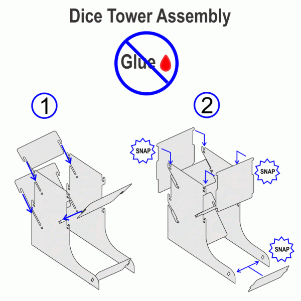Translucent Blue Dice Tower