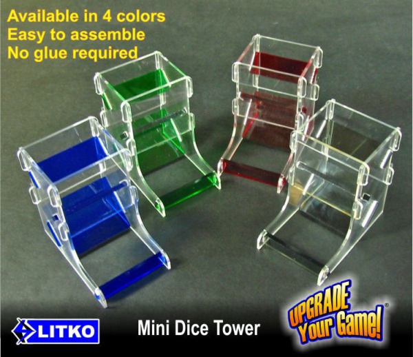 Mini Dice Tower Kit Translucent Blue & Clear