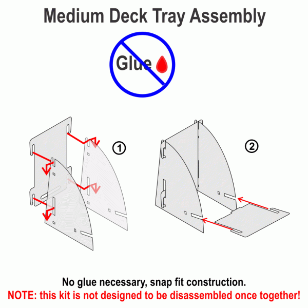 Standard Card Deck Tray Medium 75-100 Cards