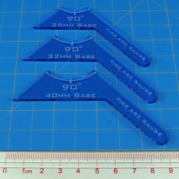 90 Fire Arc Gauge Set Fluorescent Blue 3