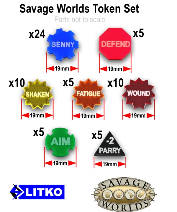 Token Upgrade Set Savage Worlds Multi-Color 64