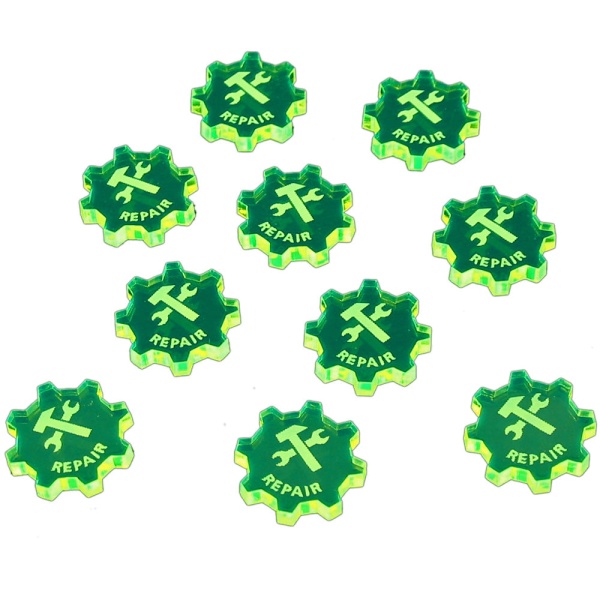 SW Armada Repair Command Tokens Fluorescent Green 10