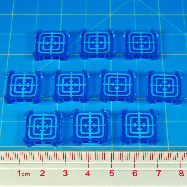 SW Armada Objective Tokens Fluorescent Blue 10