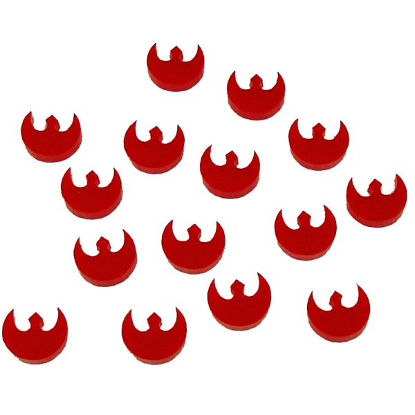 Micro Faction Tokens Rebel Red 15