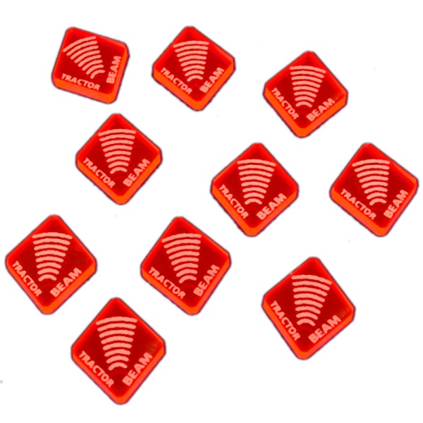 Space Fighter Tractor Beam Tokens Fluorescent Pink 10