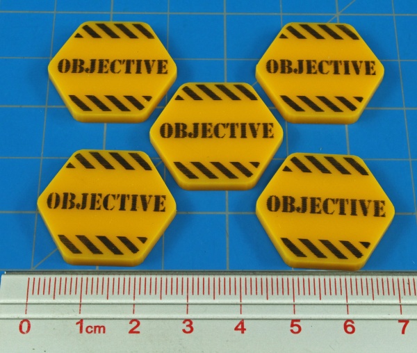 Hazard Stripe Objective Tokens Gold 5