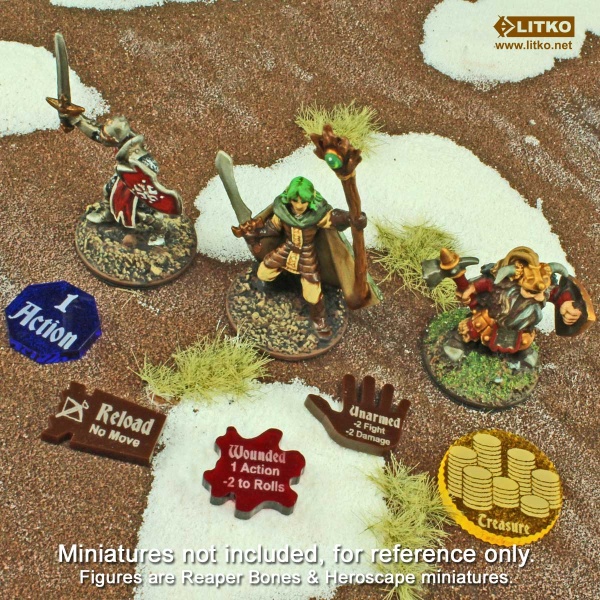 FG Wound Tokens Translucent Red 10