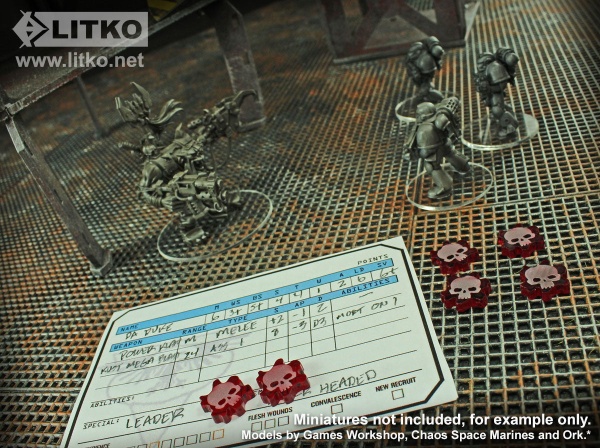 Flesh Wound Tokens WH KT Translucent Red 15