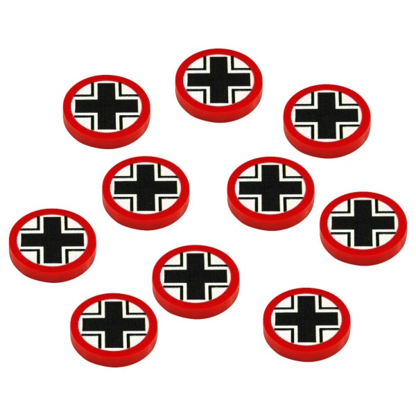 Premium Printed WWII Faction Tokens German National Cross 10
