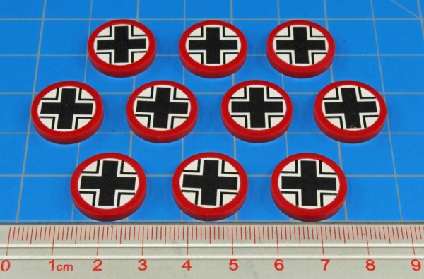 Premium Printed WWII Faction Tokens German National Cross 10