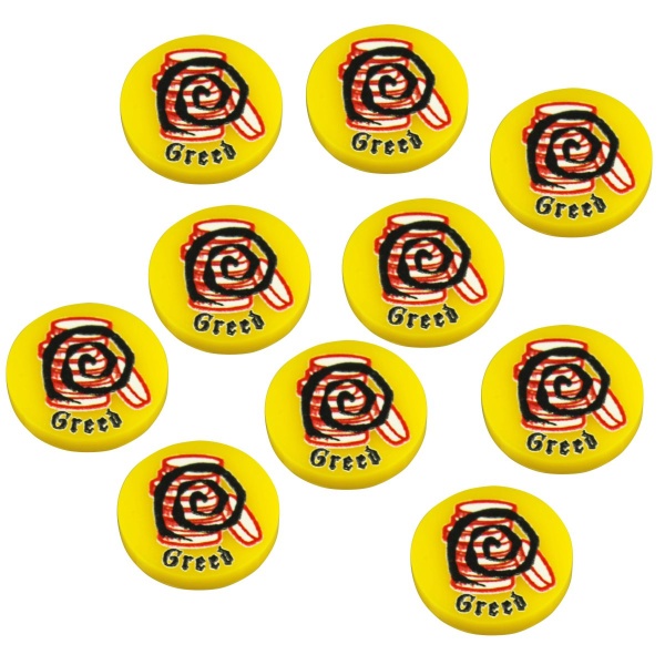 Premium Printed Greed Tokens Forbidden Psalm 10