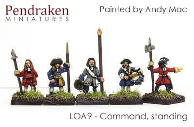 Pendraken 10mm League of Augsburg Command standing
