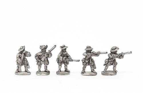 Pendraken 10mm League of Augsburg Flintlock firing line