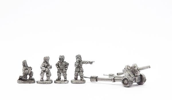 Pendraken 10mm Korean War American 105mm M101 howitzer with winter crew