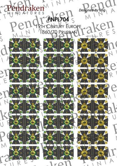 Pendraken 10mm 19th Century Flags 1870s Prussian flags