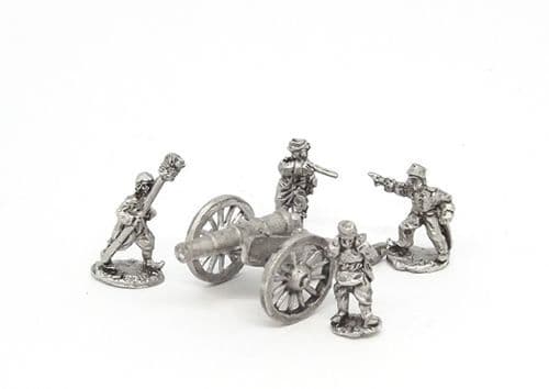 Pendraken 10mm 1857-58 Indian Mutiny Mutineers 18pdr field guns with crew