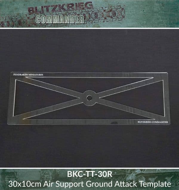 Blitzkrieg Commander 30x10cm Air Support Ground Attack template