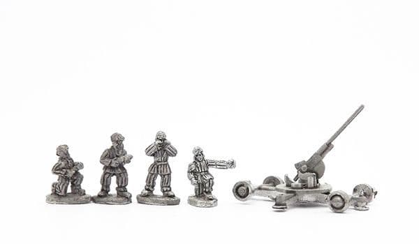 Pendraken 10mm Korean War Chinese 37mm M1939 AA gun with winter crew