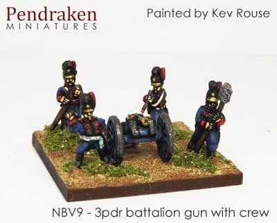 Pendraken 10mm NAPOLEONIC 1809 Bavarian 3lb battalion gun with crew