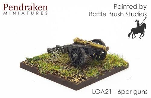 Pendraken 10mm League of Augsburg 6pdr guns