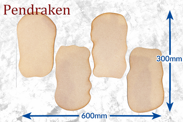 Extra-Extra Large Terrain Bases, contains 4 bases in 3mm MDF