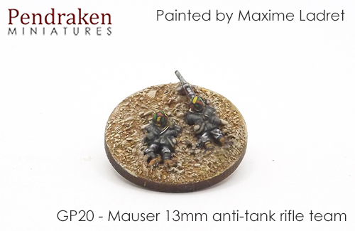 Pendraken 10mm WWI German 13.2mm mauser ATR team