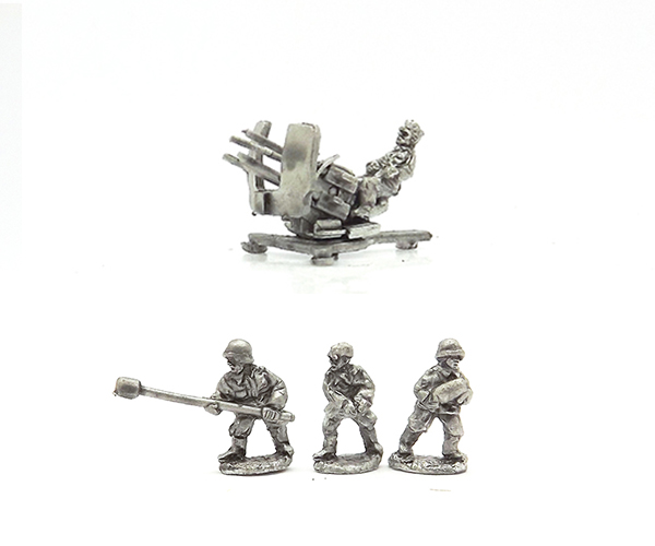 Pendraken 10mm WWII German 2cm Flak 38 Flakvierling AA gun with Early ...