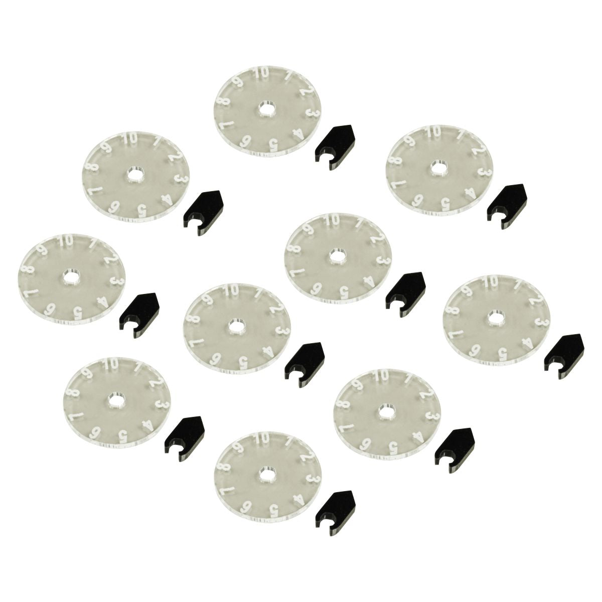 Standard Flight Stand Dials 1-10 with Pointers 10