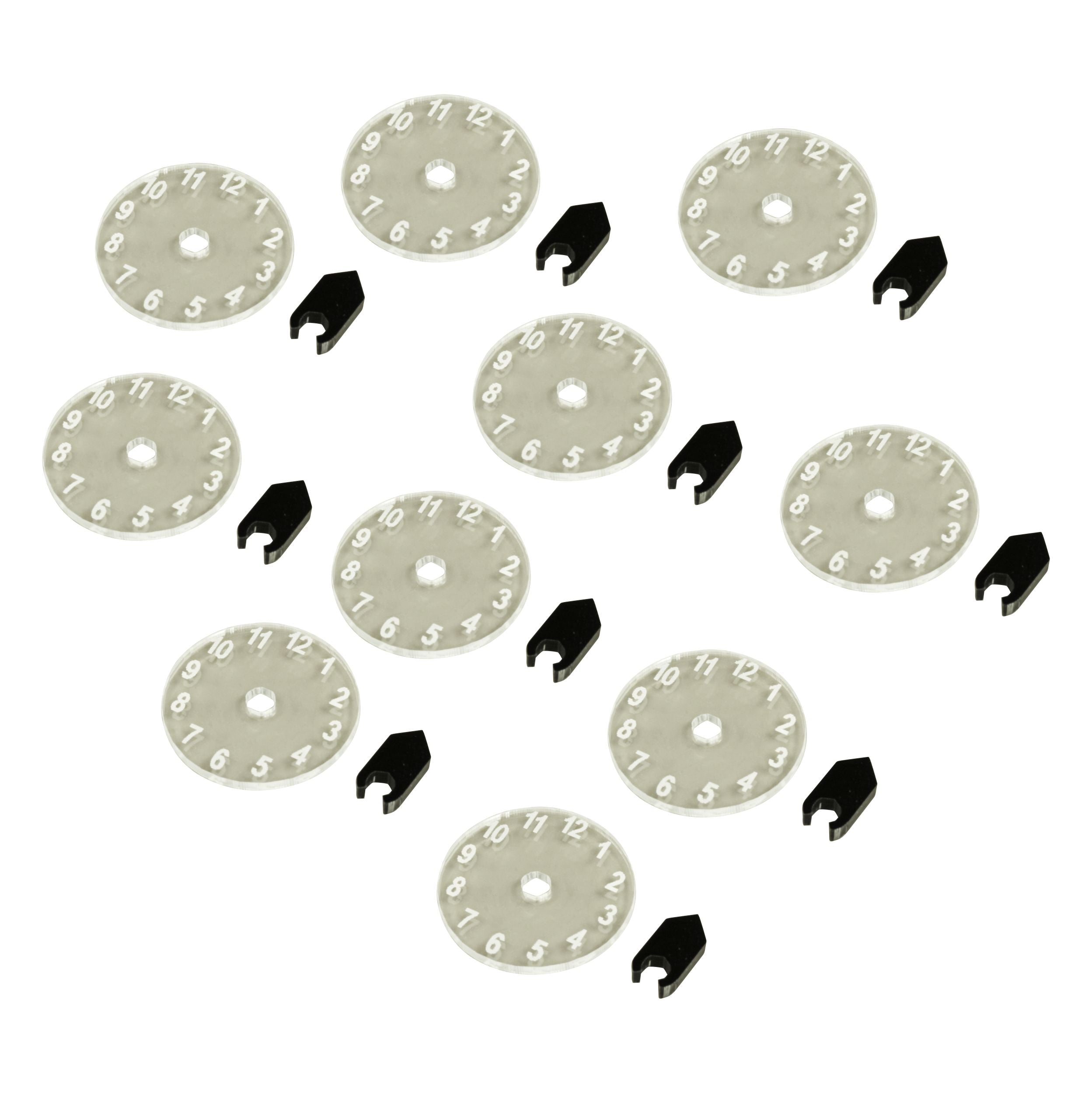 Standard Flight Stand Dials 1-12 with Pointers 10