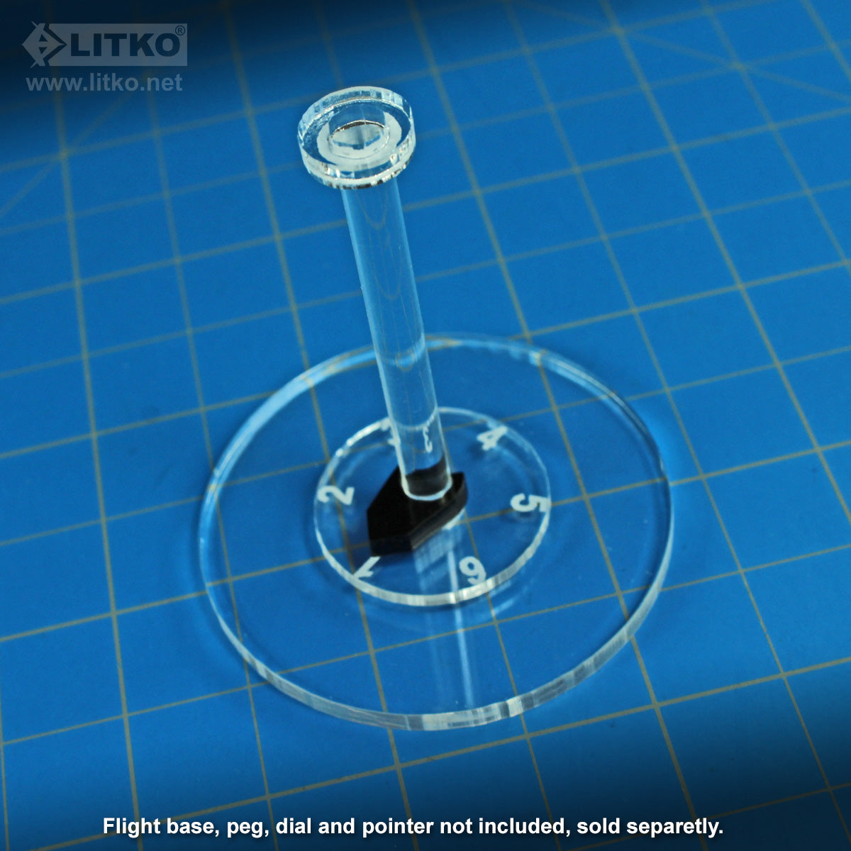 Heavy Duty Flight Stand Peg Toppers Clear 10