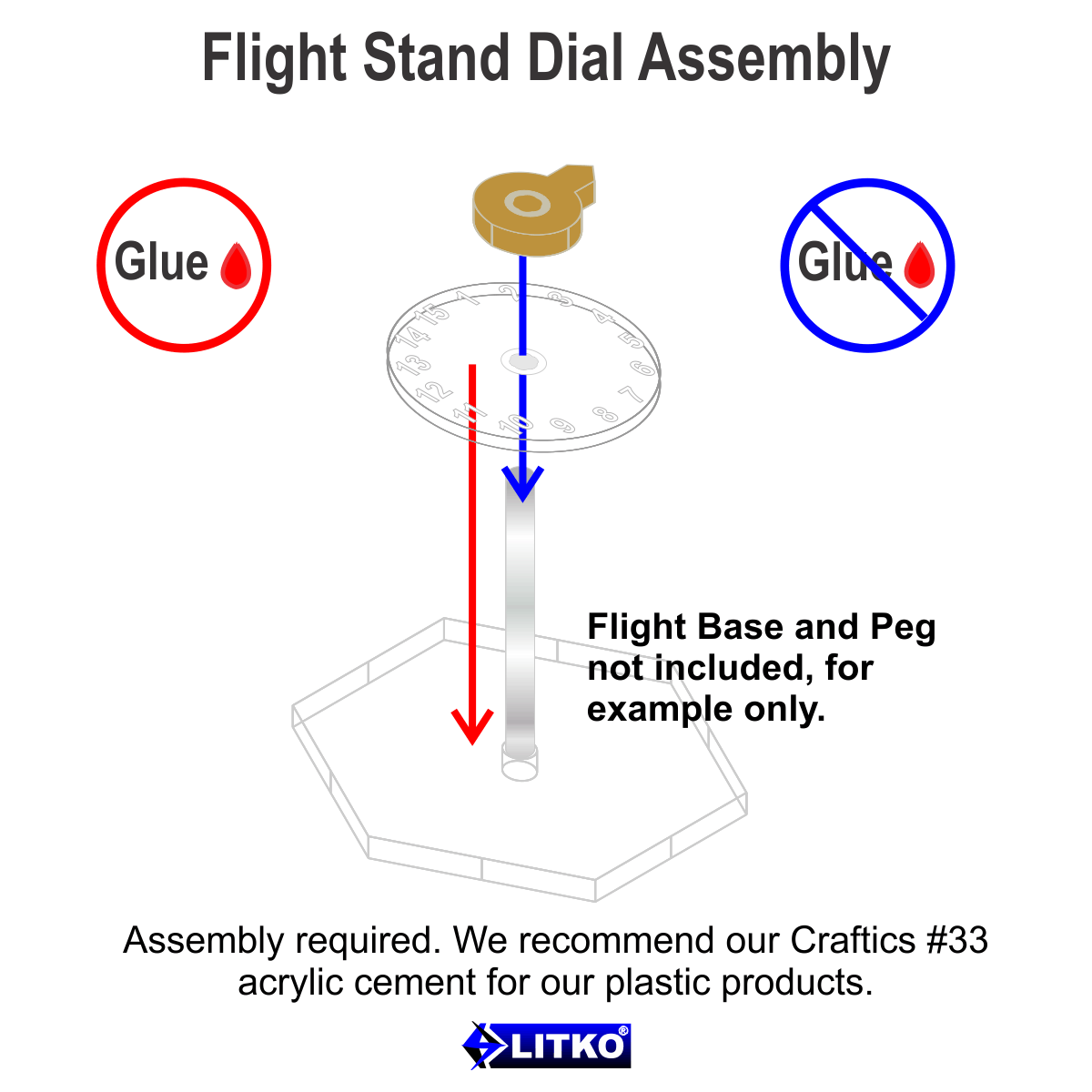 Heavy Duty Flight Stand Dials 1-15 with Pointers 5