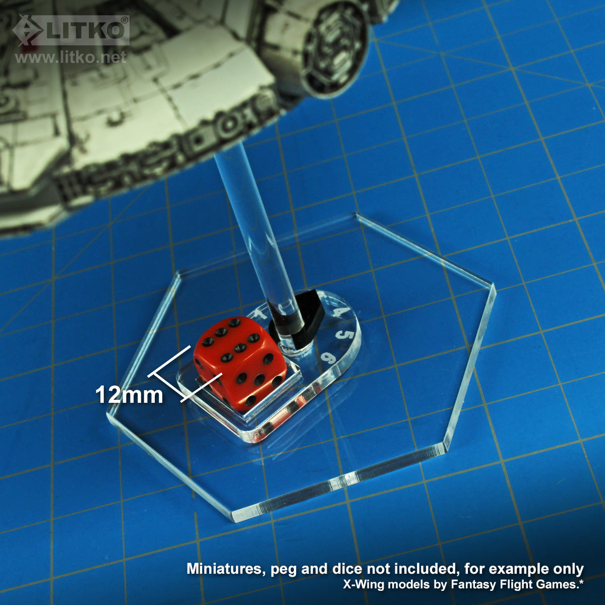 Heavy Duty Flight Stand Dial with Dice Tray for 12mm D6 5