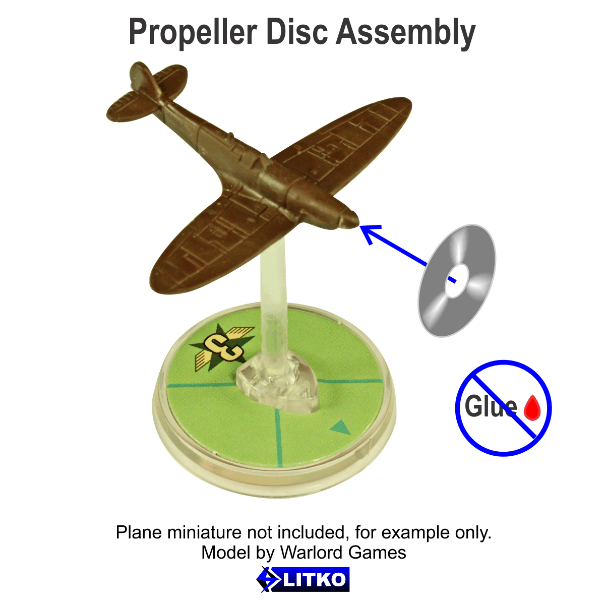 Plane Propeller Discs BRS 15mm Clear 20