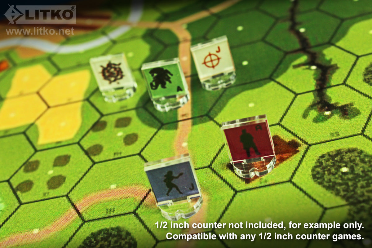 1/2& Wargame Counter Stands Clear 10