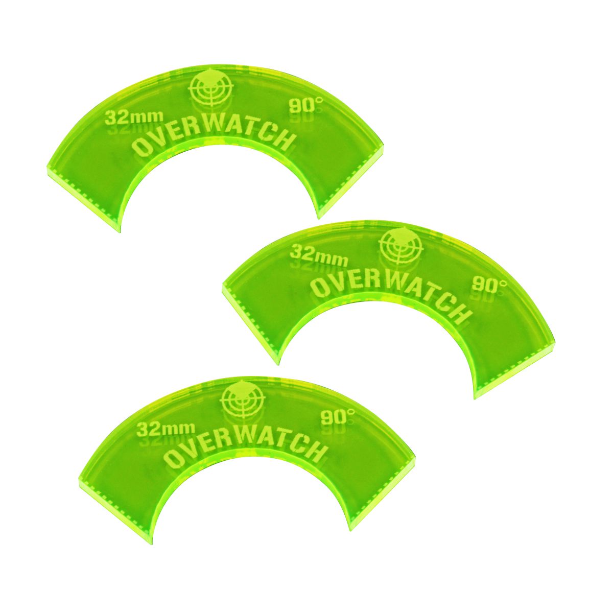 Armageddon Overwatch Tokens 32mm Bases Fluorescent Green 3