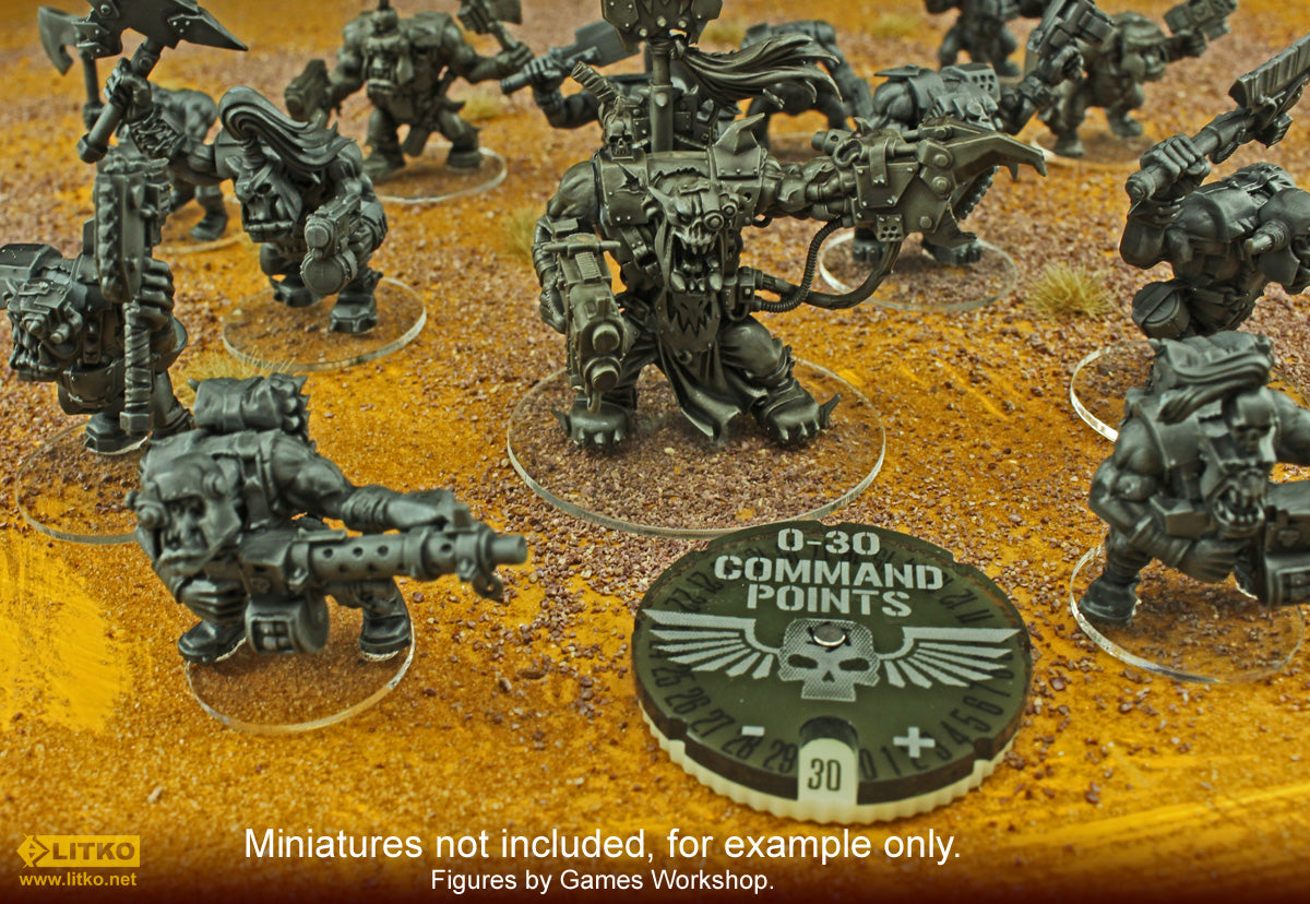 Command Points Dial 0-30 Compatible with WHv8 Translucent Grey & Ivory