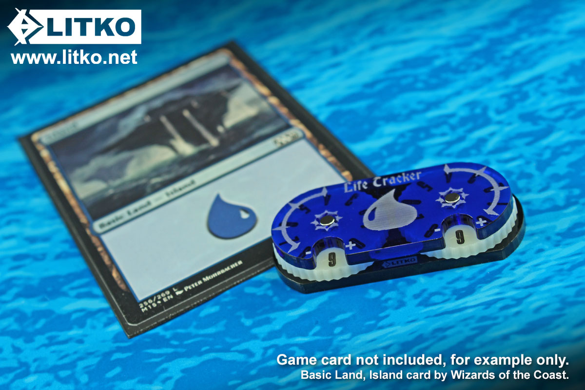 Blue Life Tracker Dial MtG Translucent Blue