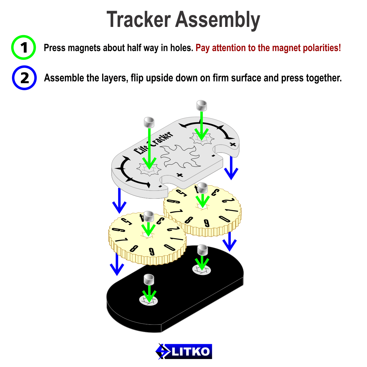 White Life Tracker Dial MtG Translucent White