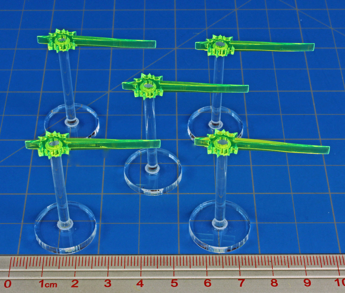 Laser Beam Stands Fluorescent Green 5
