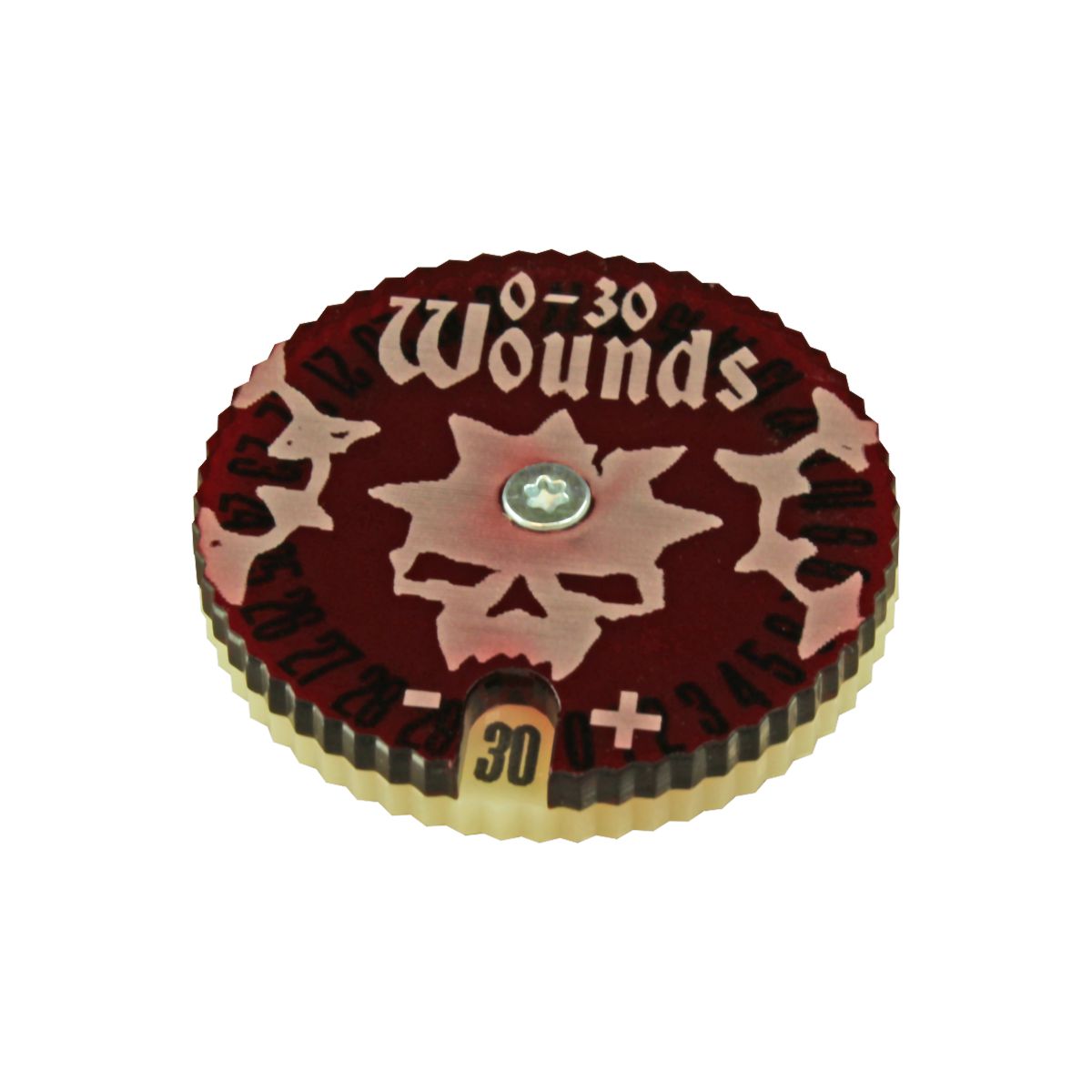 Wound Dial Numbered 0-30 War Cry Translucent Red & Ivory