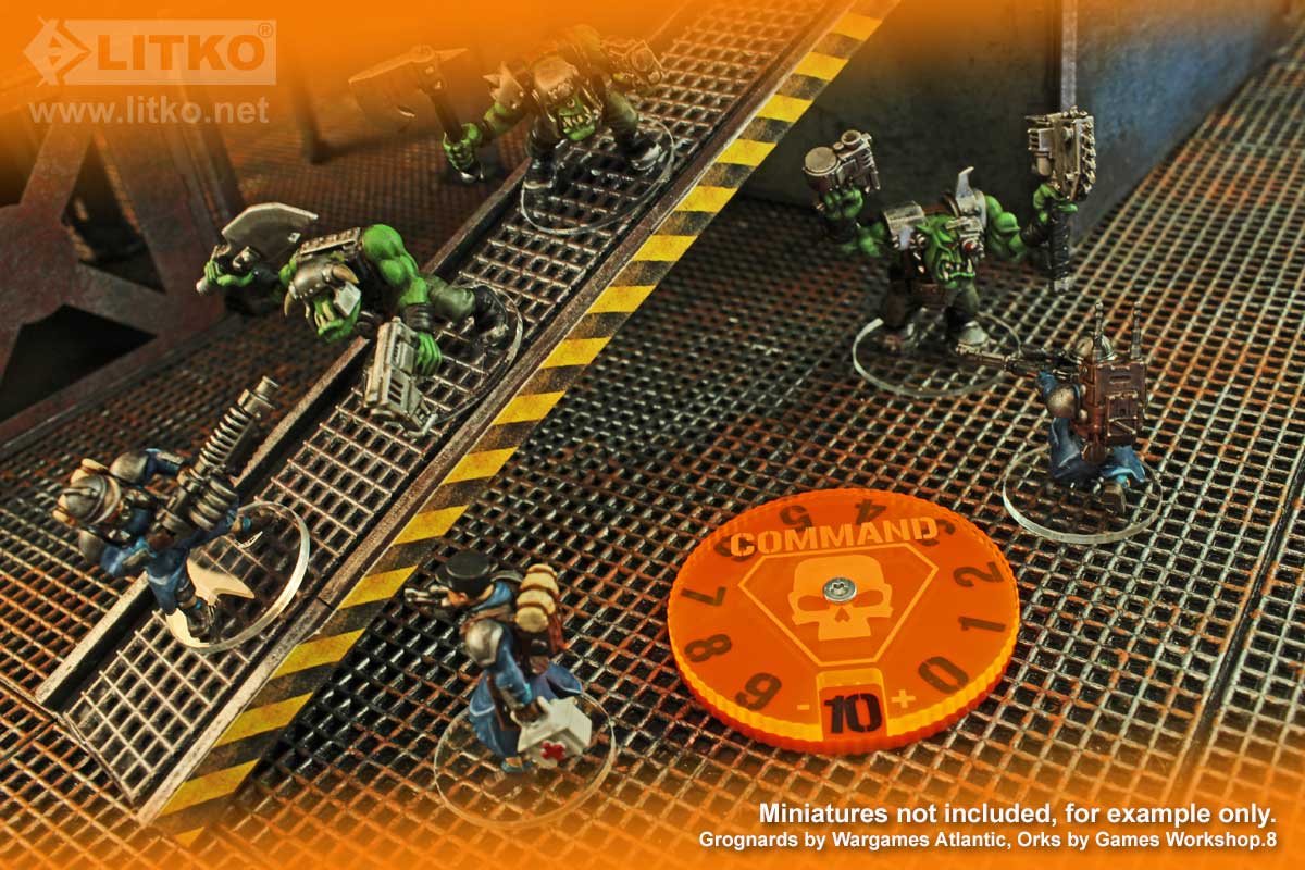 Command Points Dial WH KT 2nd Ed Orange & Fluorescent Orange