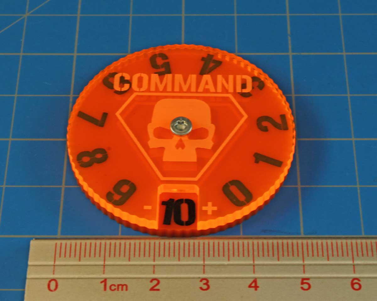 Command Points Dial WH KT 2nd Ed Orange & Fluorescent Orange