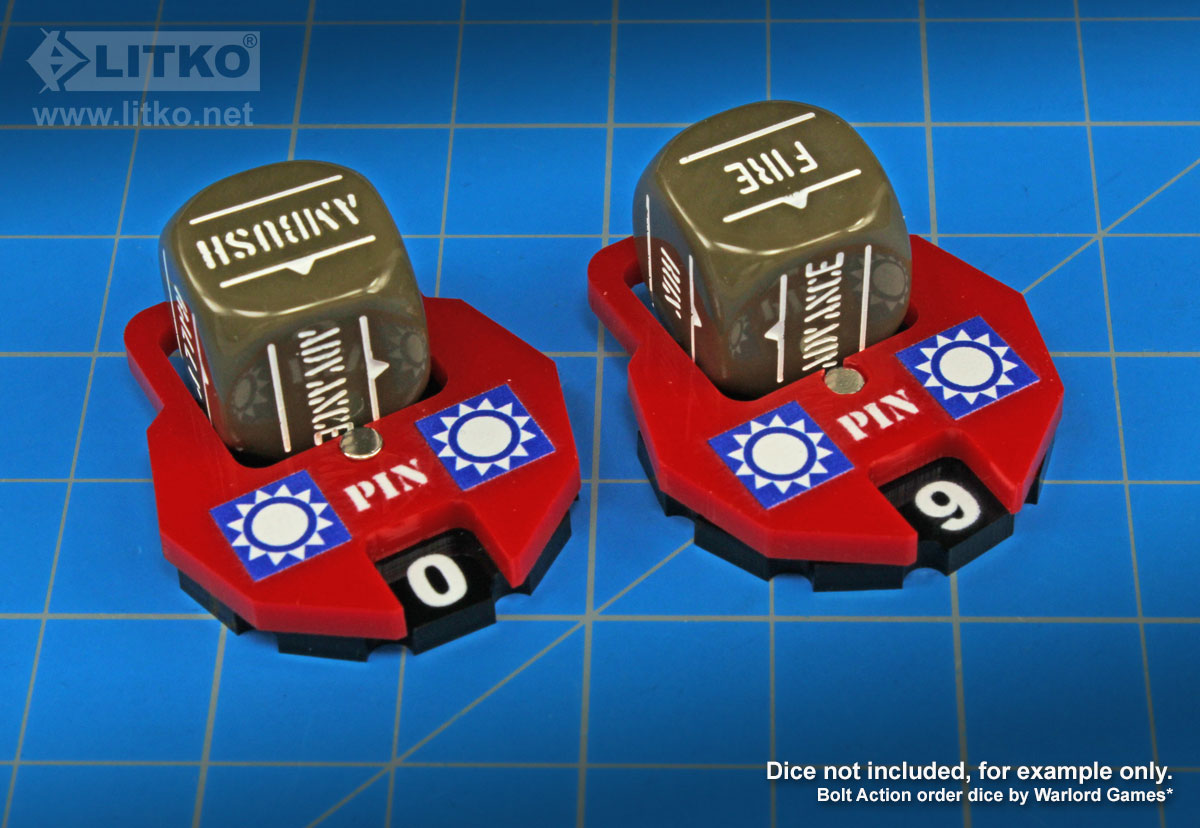 Premium Printed WWII Chinese Army Pin Dials 2