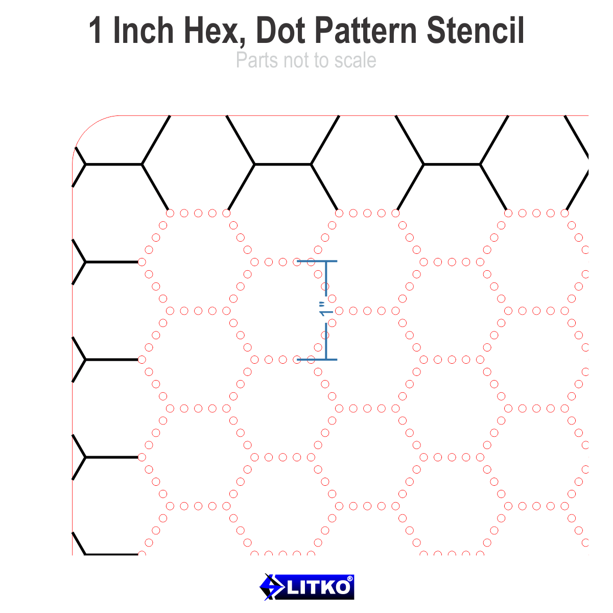 1& Hex Grid Stencil Dot Pattern