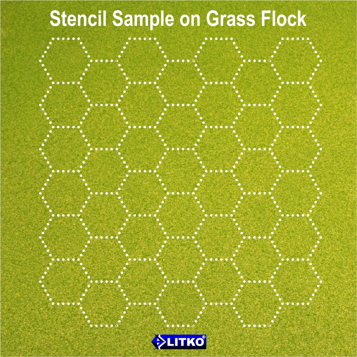 15& Hex Grid Stencil Dot Pattern