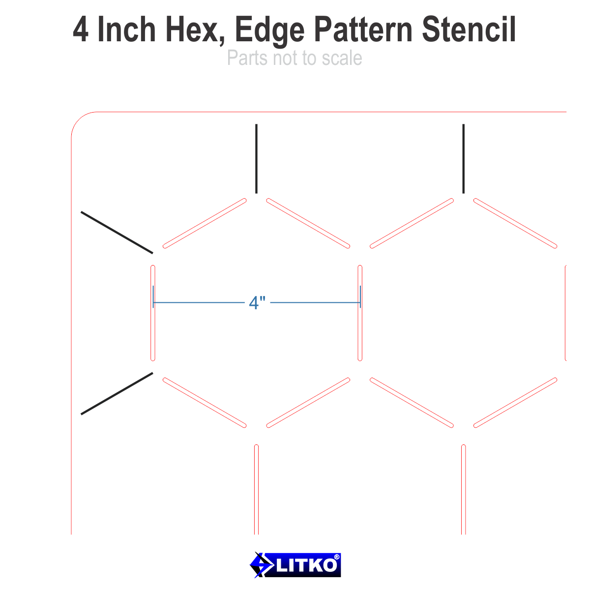 4& Hex Grid Stencil Edge Pattern