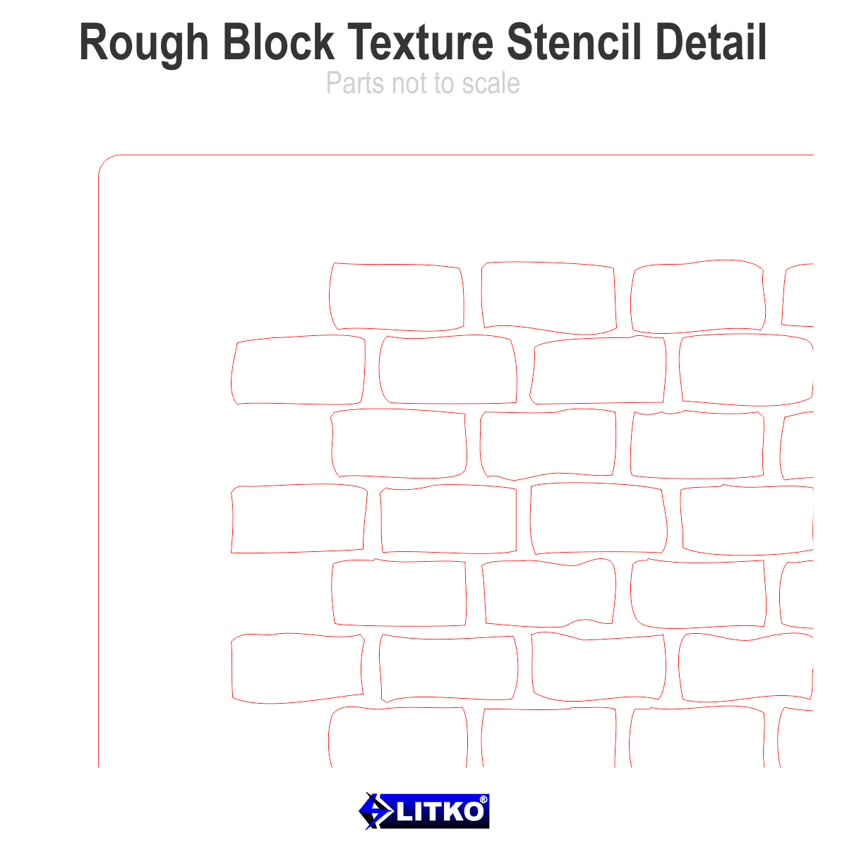 Rough Block Pattern Stencil