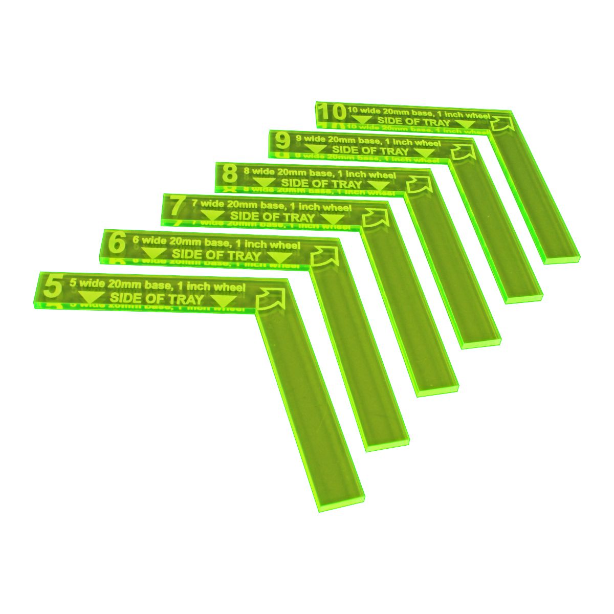 Fantasy Battle Wheels for 20mm Bases Fluorescent Green 6